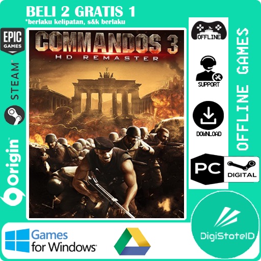 Jual Game PC Commandos 3 HD Remaster | Shopee Indonesia