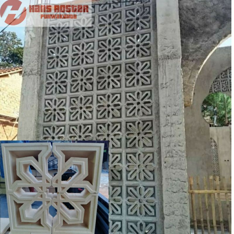 Jual roster beton minimalis motif terbaru/loster abu untuk pagar dan ...