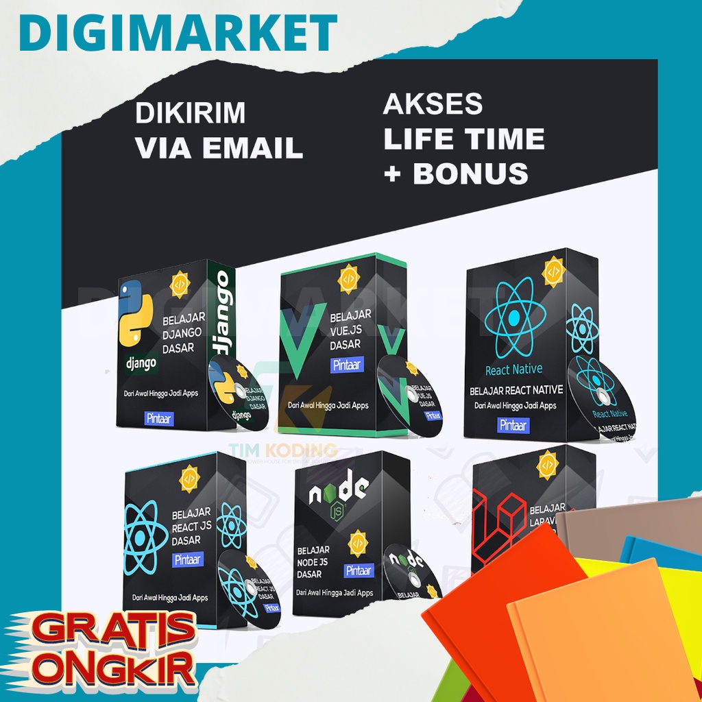 Jual Paket Murah E Course Belajar Pemograman React Js Django Python Vue Js Laravel Dan React