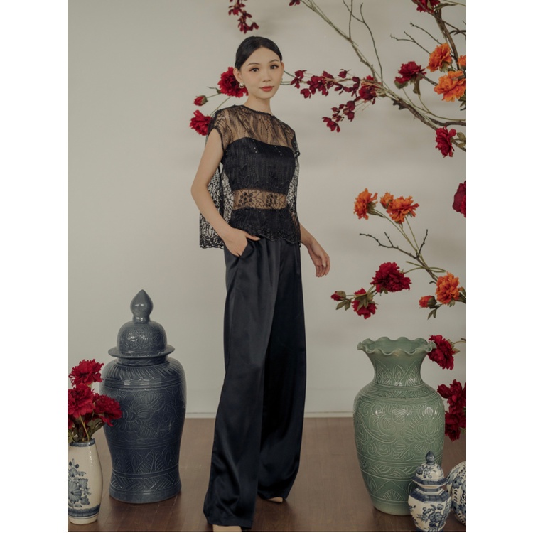 Jual Kadaka S 0193 Set Lace Top With Satin Culotte Party Cny Imlek