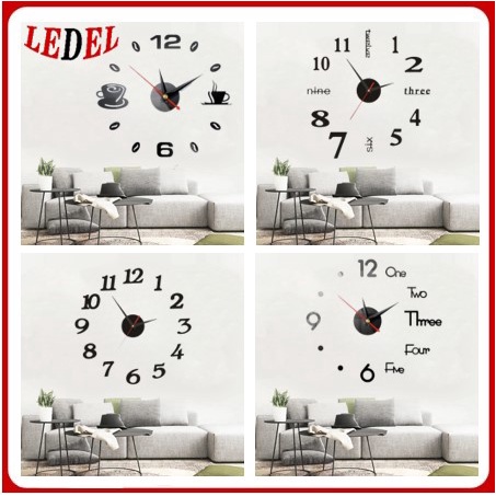Jual Jam Dinding tempel DIY wall clock time rumah kantor Diameter 40cm ...