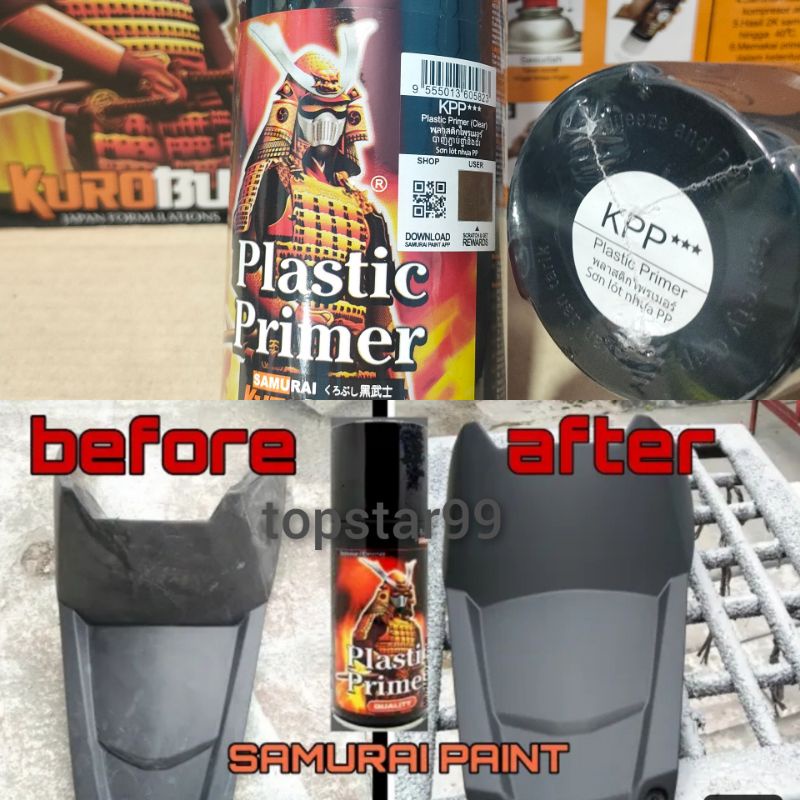 Jual Pilok Pilox Cat Samurai Plastic Primer Plastik KPP 300ml Cat ...