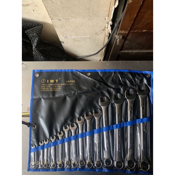 Jual Kunci ring pas inchi set 14 pcs IWT (5/16"-11/4")Chrome Vanadium ...
