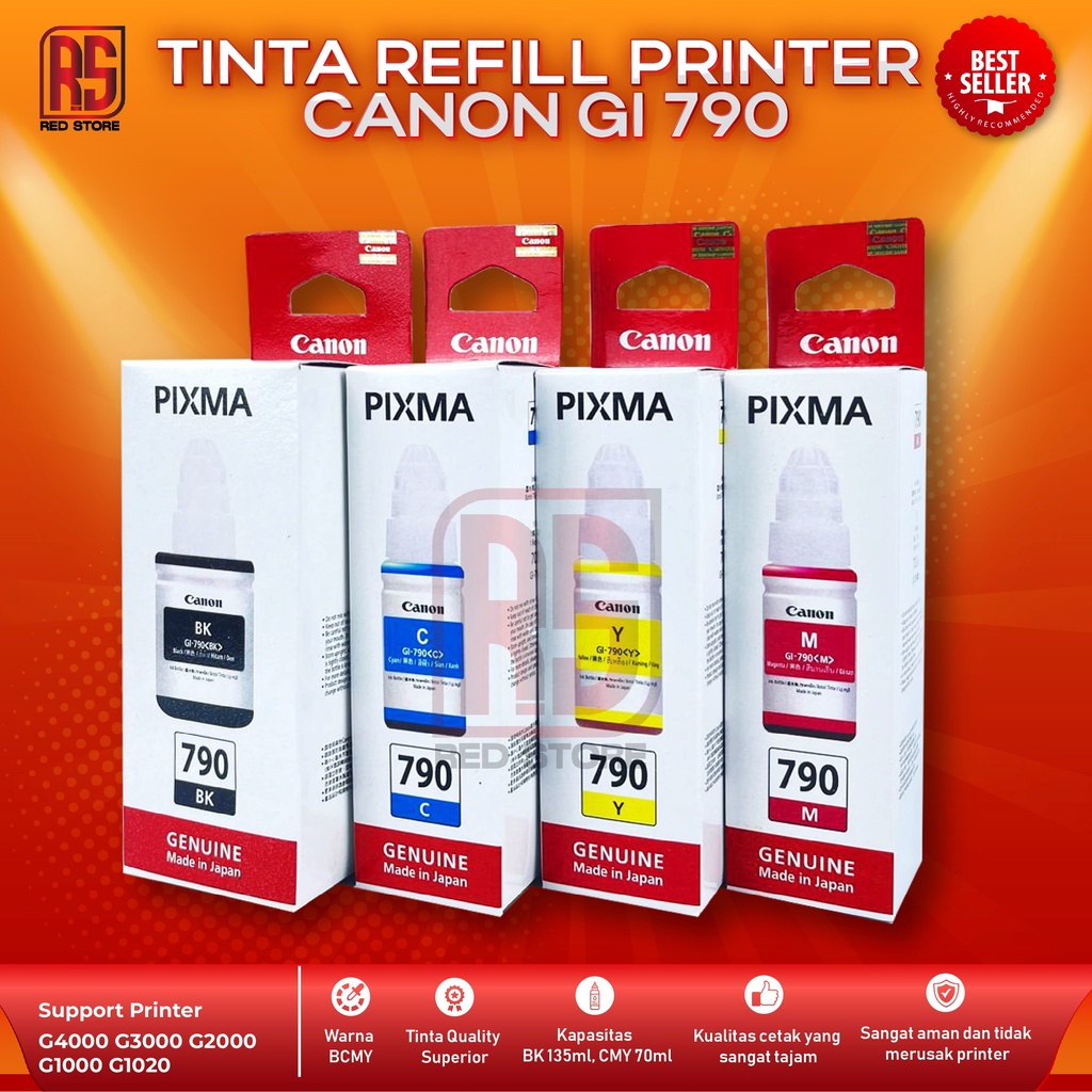 Jual Tinta Canon 790 Untuk Tipe Printer G1000 G2000 G3000 G4000 G1010 ...