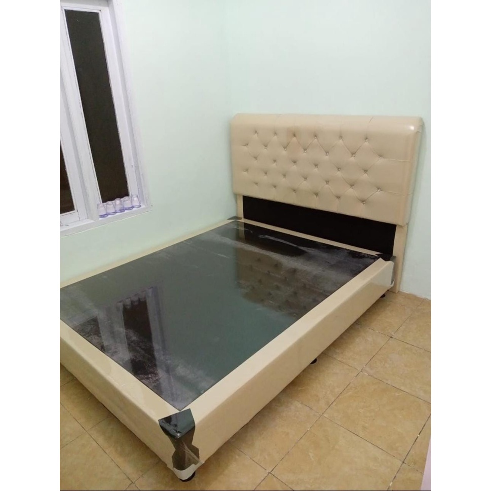 Jual Ukuran Khusus Divan Kasur Sandaran Full Kancing Rangka Tempat ...