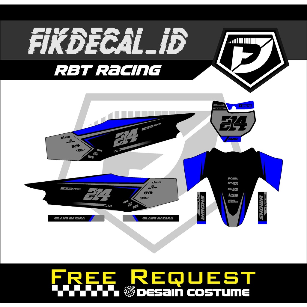 Jual decal stiker RBT JUPITER VEGA NEW trail REVO bebek std gtx trabas ...