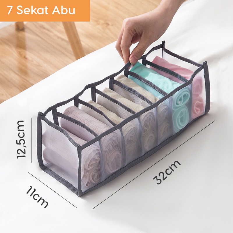 Jual PEACH - Storage Box Penyimpanan Pakaian Dalam Sekat Box / Box ...