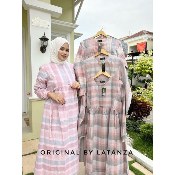 Jual midi dress katun triset original by latansa | Shopee Indonesia