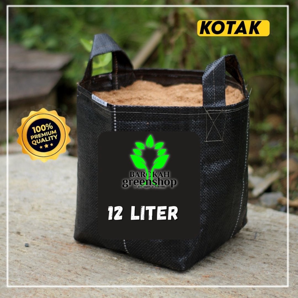 Jual Planter bag 12 liter hitam - pot - media tanam | Shopee Indonesia