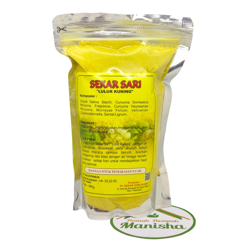 Jual Lulur Kuning Sekar Sari Original Kemasan 500gram | Shopee Indonesia