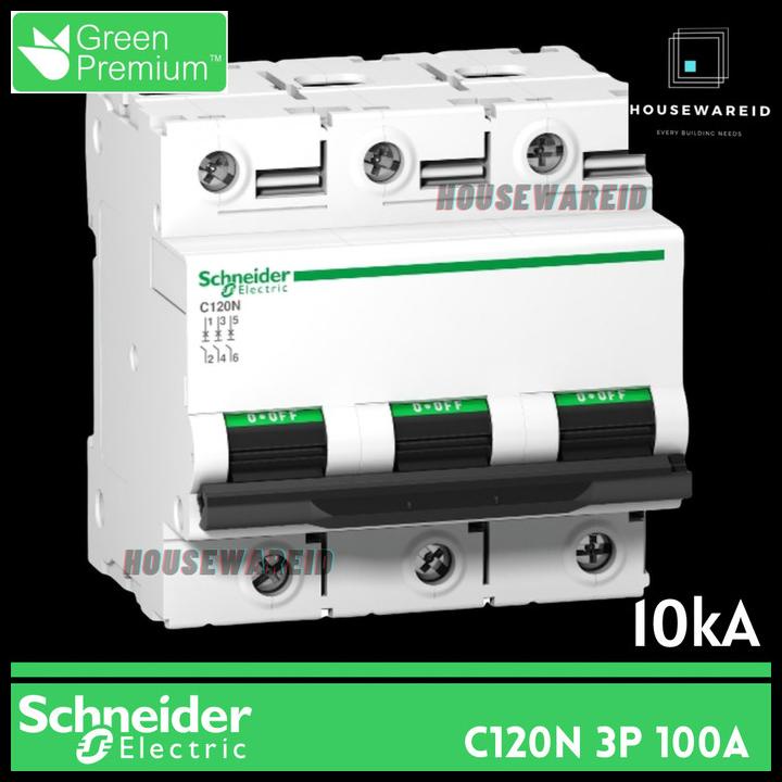 Jual Promo Mcb 3P 100A 3 Phase 100 Ampere 10Ka Schneider C120N A9N18367 Original | Shopee Indonesia