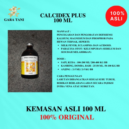Jual CALCIDEX PLUS 100 ML SANBE | OBAT TERNAK uNTUK SAPI & KAMBING ...