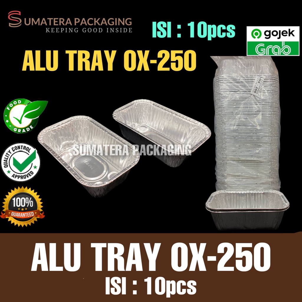 Jual Alumunium foil tray OX 250 tanpa tutup OX-250 lasagna macaroni schotel | Shopee Indonesia
