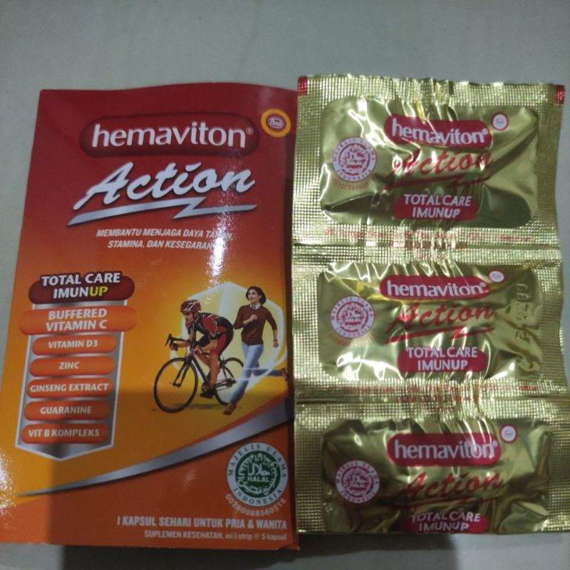 Jual Hemaviton action strip 5 kapsul botol 30 kapsul | Shopee Indonesia