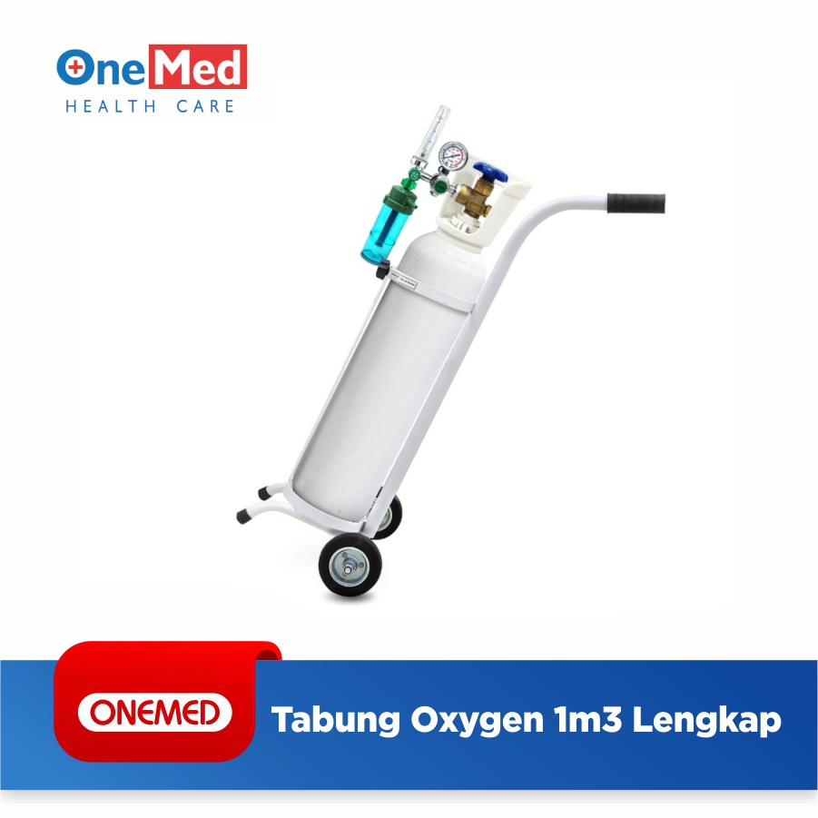 Jual ONEMED Oksigen 1m3 lengkap Tabung Oxygen Trolly Regulator OOF ...