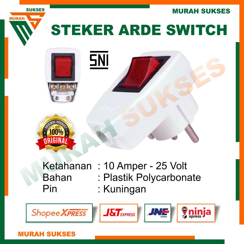 Jual Kepala Colokan Saklar Listrik On Off Steker Listrik Power Switch ...