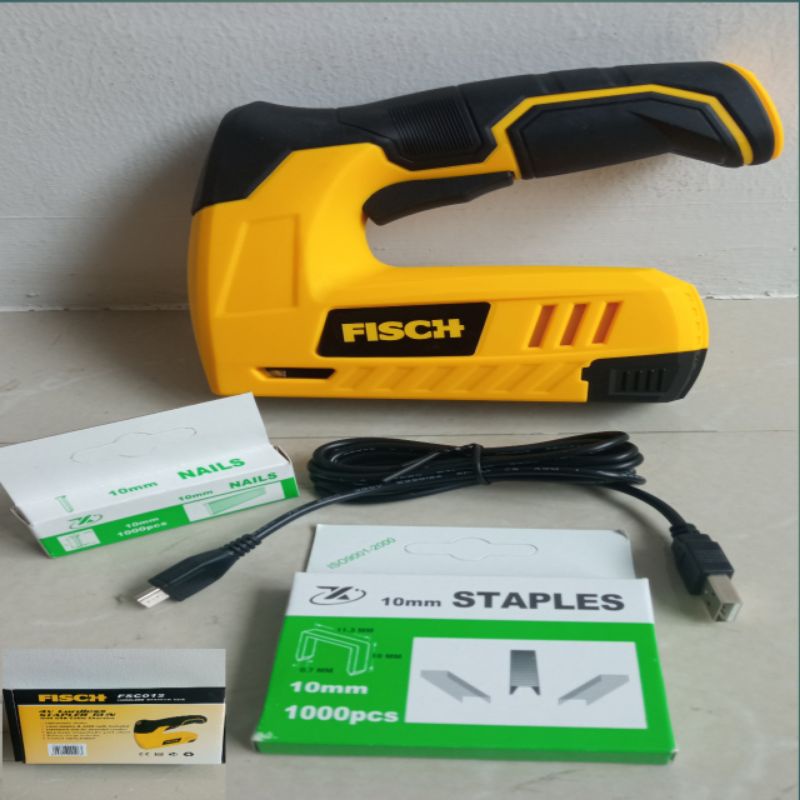 Jual Mesin Paku Staples Tembak 2 in 1 Baterai PISCH Cordless Stapler Gun | Shopee Indonesia