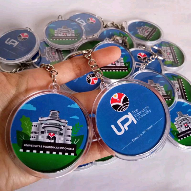 Jual GANTUNGAN KUNCI AKRILIK INSERT PAPER BULAT 2 sisi Custom Gambar ...