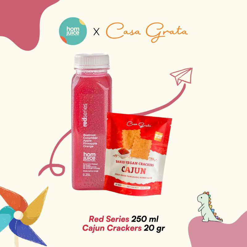 Jual HOMJUICE X CASA GRATA (Red Series + Cajun Crackers) | Shopee Indonesia
