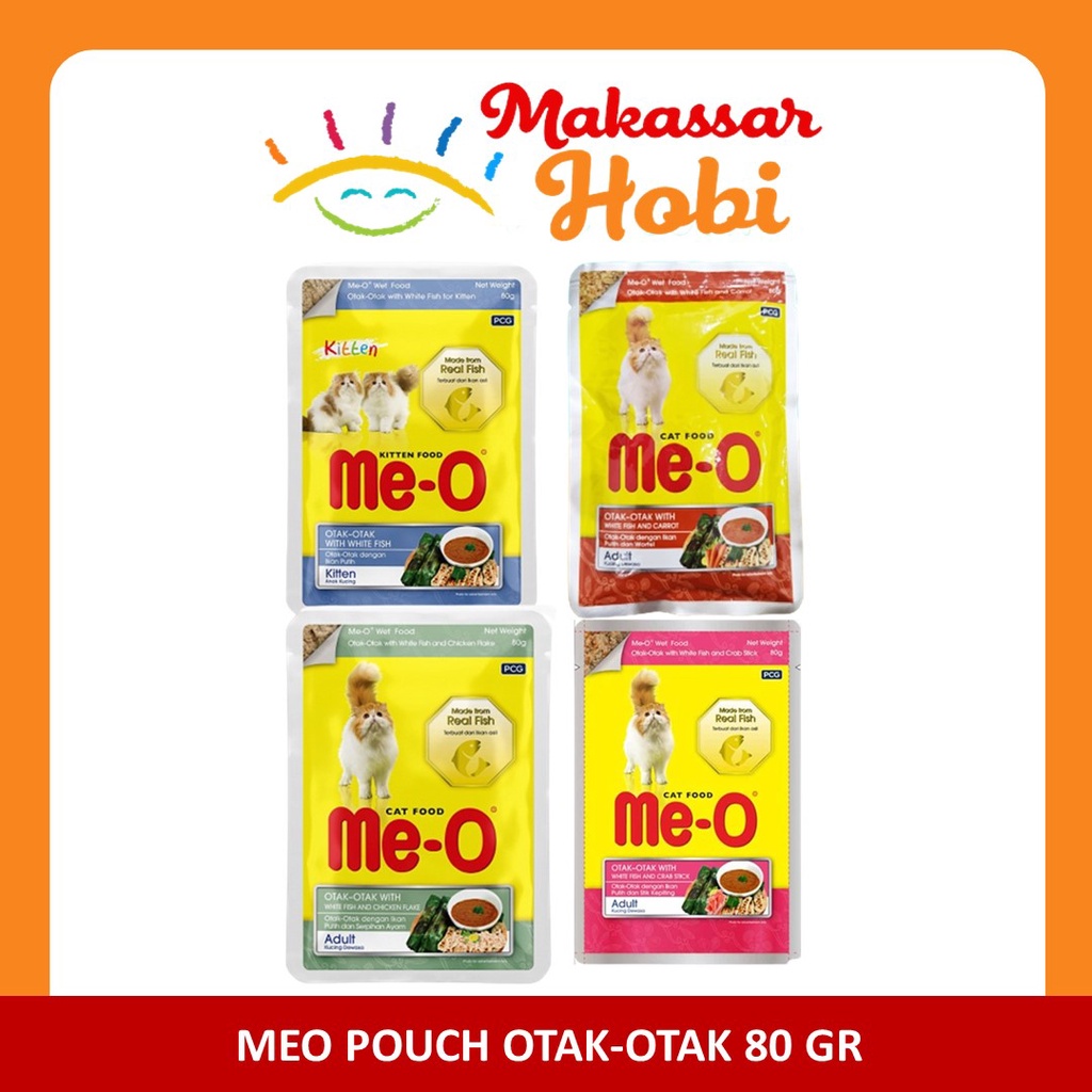 Jual Me-O MEO Pouch OTAK-OTAK KITTEN ADULT 80gr 80 gr Makanan Kucing ...