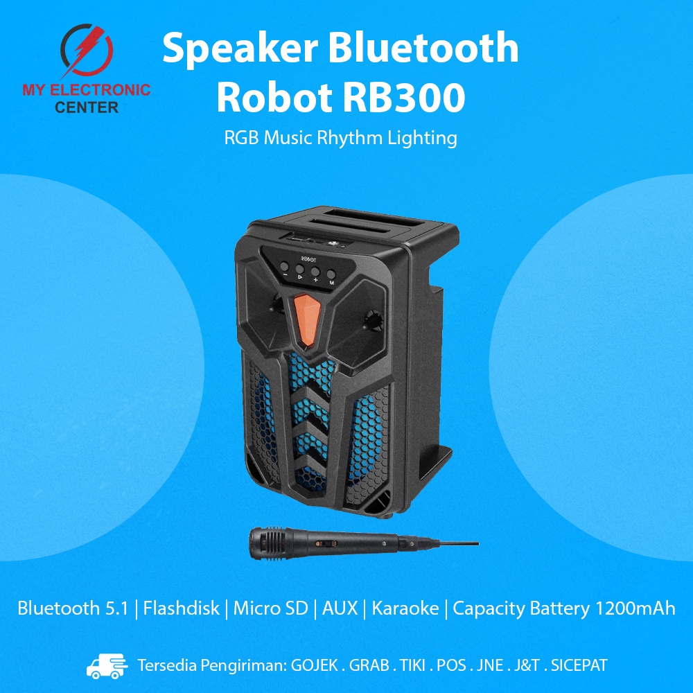 Jual Speaker Bluetooth Robot RB300 Speaker Komputer PC Laptop Karaoke ...