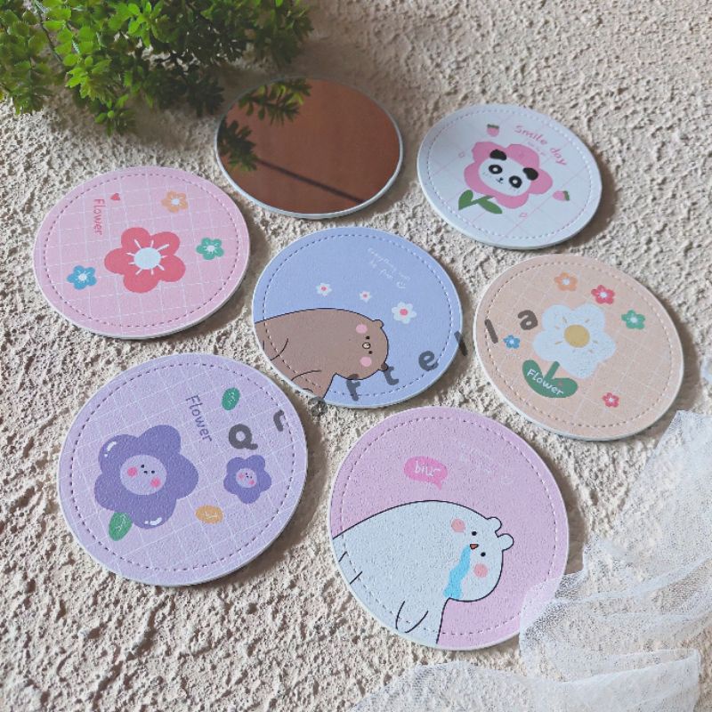 Jual Cermin Bulat || Slim pocket mirror || Cermin mini saku | Shopee ...
