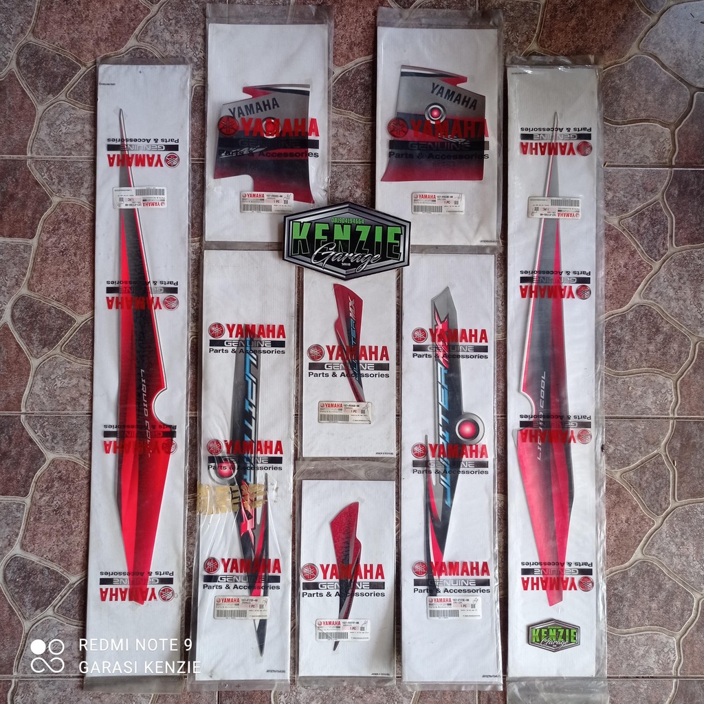 Jual Stiker Striping Jupiter MX Lama Exciter Spark LC 135 Merah 2006 ...