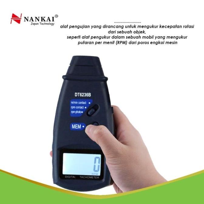 Jual Tachometer / Alat Ukur Putaran Rotasi Digital Nankai | Shopee ...
