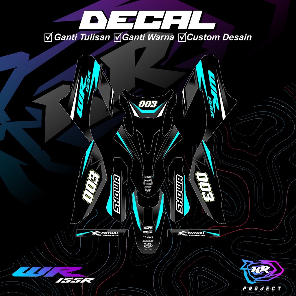 Jual Decal Sticker WR155 Fullbody Sticker Variasi List Motor WR155 ...