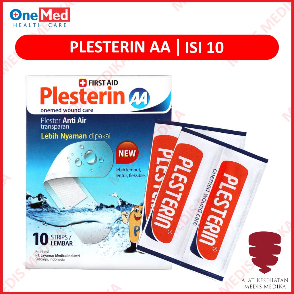 Jual Onemed Plesterin AA Isi 10 Plaster Luka Anti Kedap Air Trasnparan ...