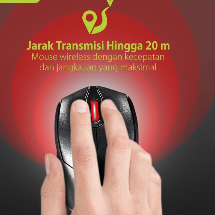 Jual Kualitas Premium Mouse Wireless ROBOT M310 2.4GHz Silent Click ...