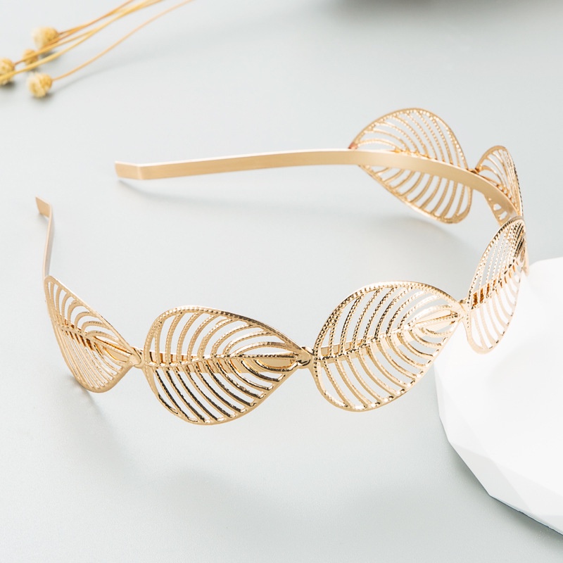 Jual Mahkota Bando Daun Emas - Goddess Leaf Headband Tiara Olive Bride ...