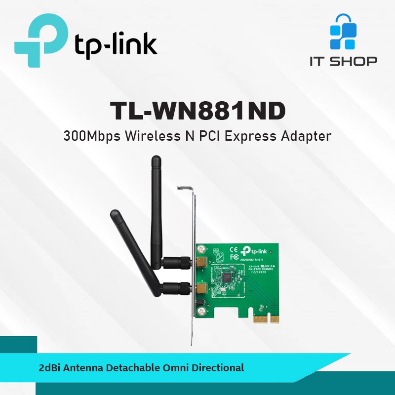 Jual TP-Link TPLINK TL-WN881ND 300Mbps Wireless N PCI Express Adapter | Shopee Indonesia