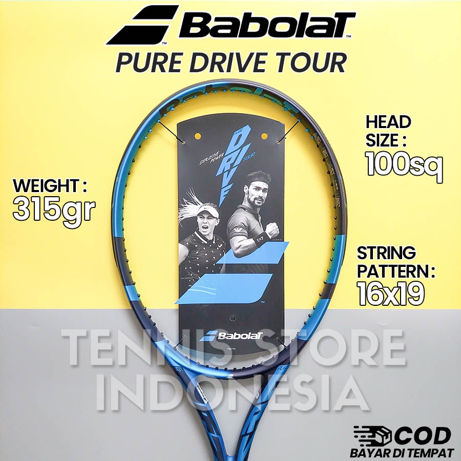 Jual Babolat Pure Drive Tour 100 sq / 315 gram 2021 ( Raket Tenis ...