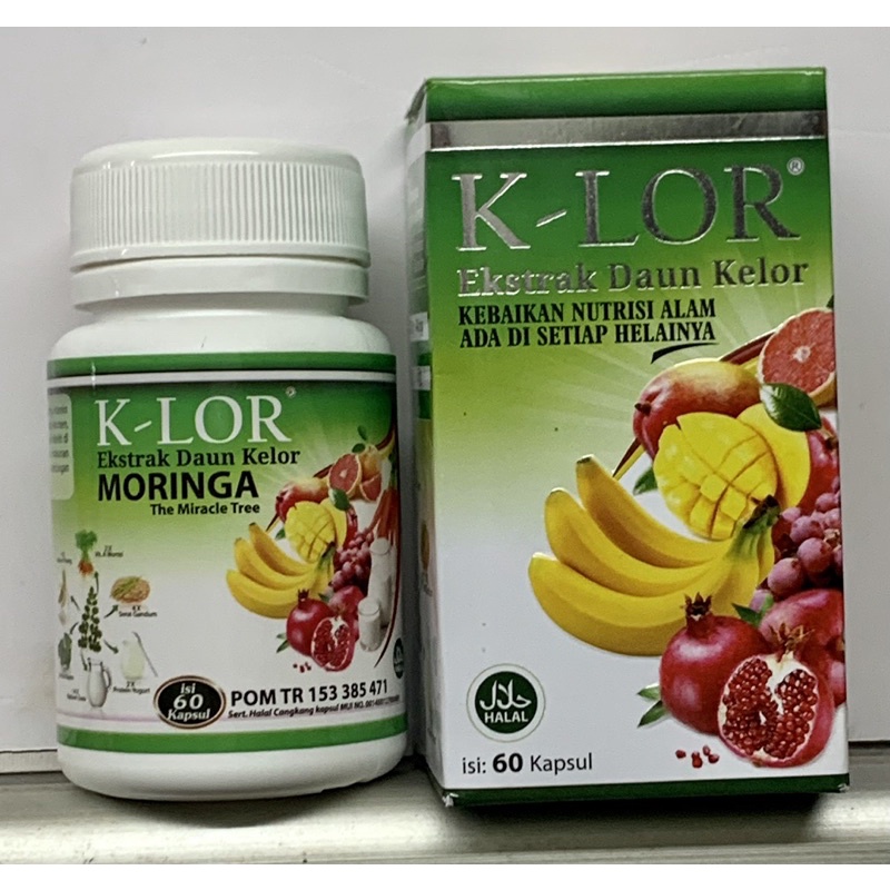 Jual K-LOR ekstrak Daun Kelor 60 Kapsul | Shopee Indonesia