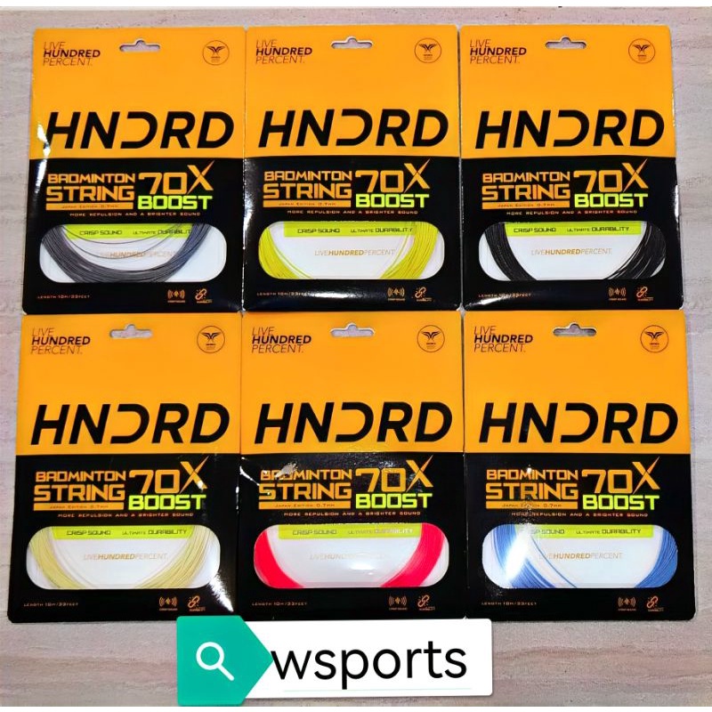 Jual Senar Badminton Hundred HNDRD 70 X 70X BOOST Original | Shopee ...