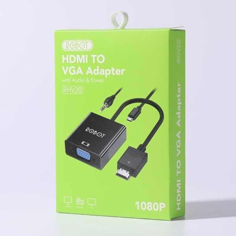 Jual ROBOT RHV CONVERTER HDMI TO VGA FULL HD 1080P SAMBUNGAN HDMI KE ...