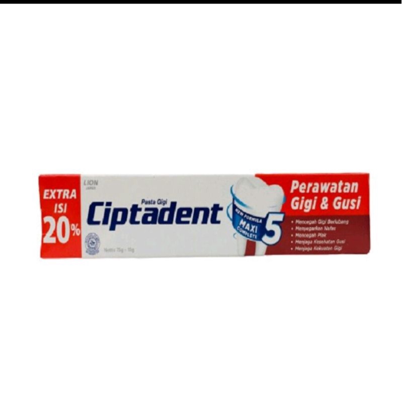 Jual Ciptadent Toothpaste Maxi Complete Tube 75+15gr | Shopee Indonesia