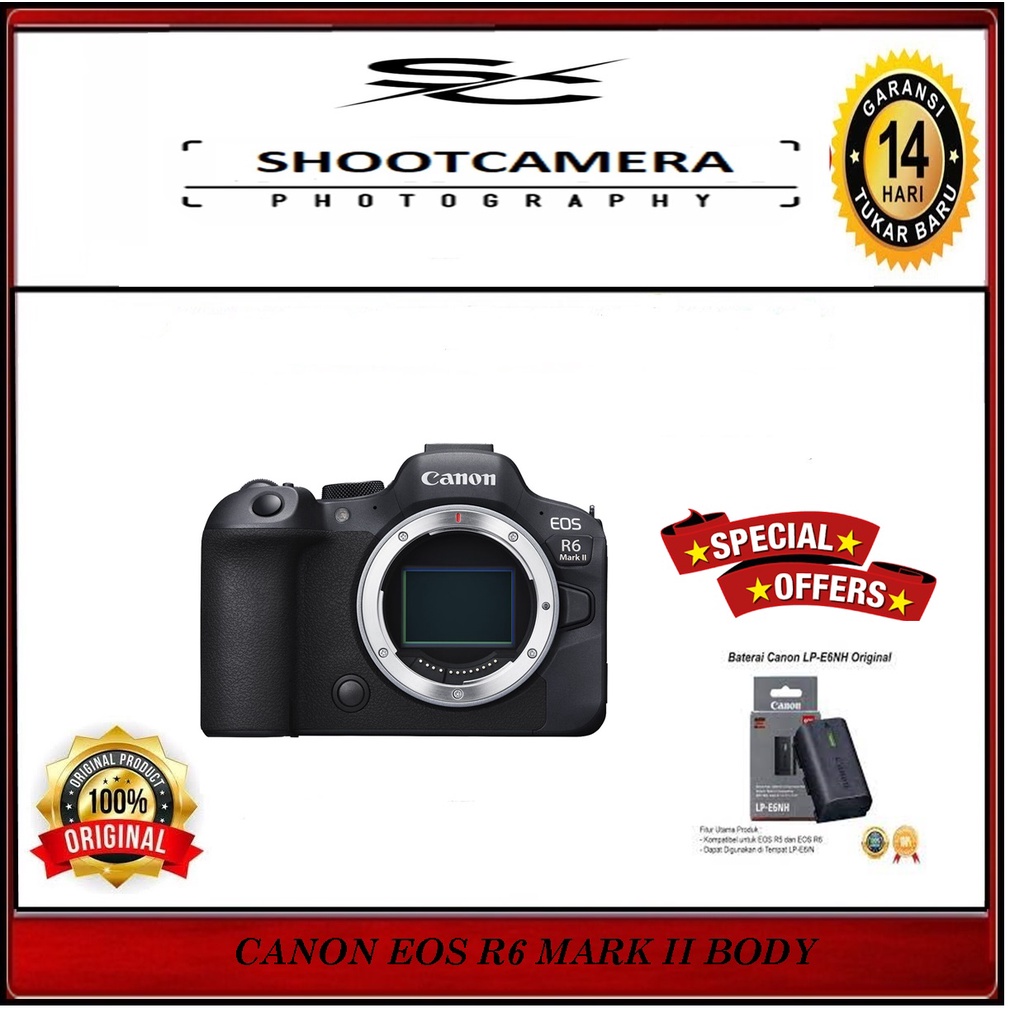 Jual CAMERA CANON EOS R6 MARK II BODY ONLY - CANON R6 II BODY ONLY ...