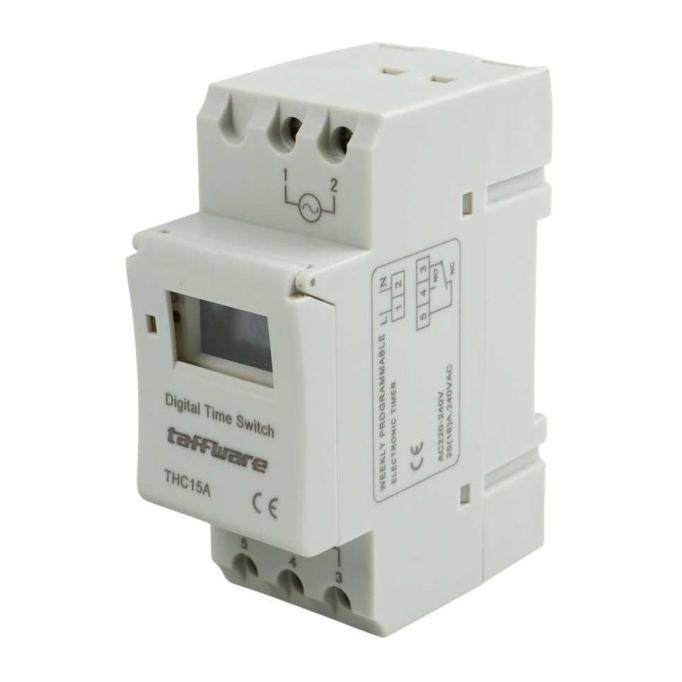 Jual MCB Timer Programmable Switch Relay 16A 220V 2000W Taffware THC15A ...