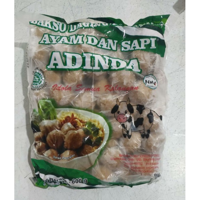 Jual adinda bakso kombinasi ayam sapi isi 50 netto 600gr | Shopee Indonesia