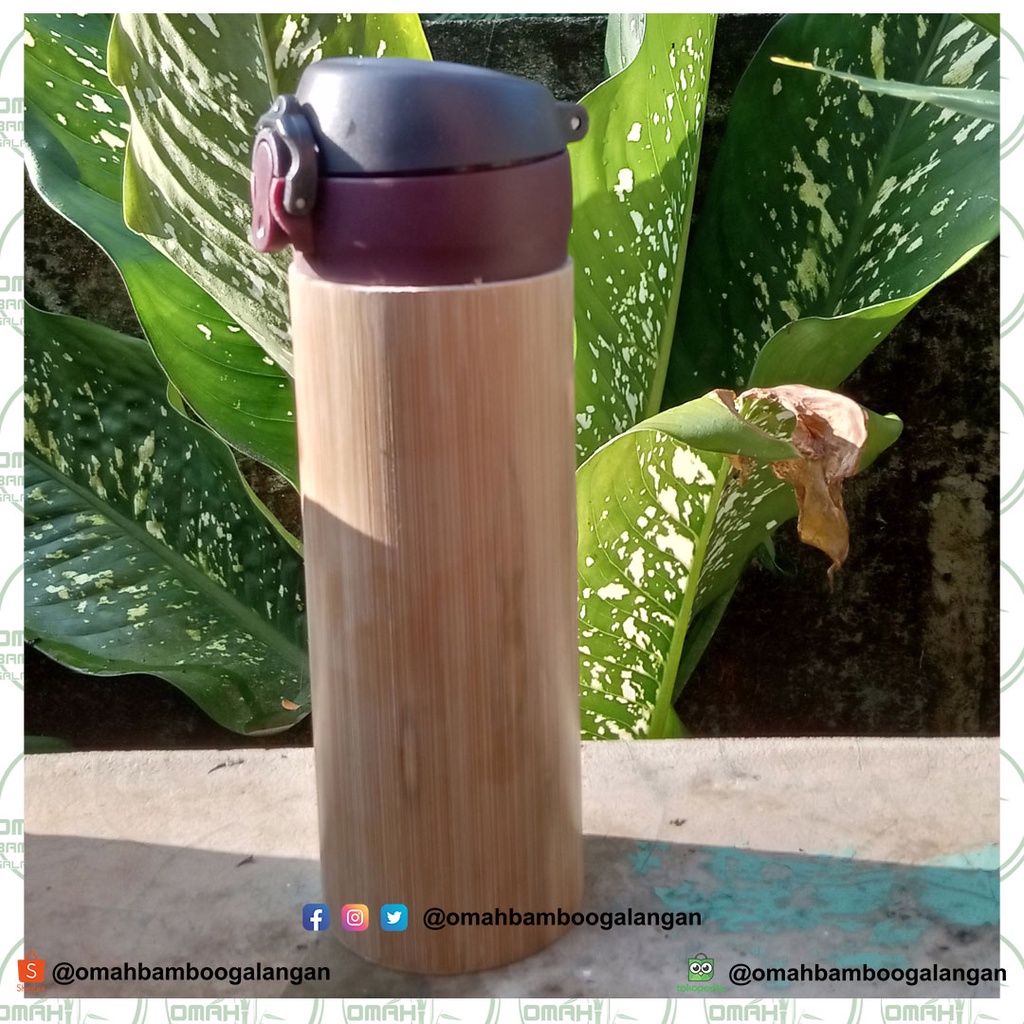 Jual Termos Bambu 350 ML, TumblerTermos bambu kapasitas 350 ml, Termos ...