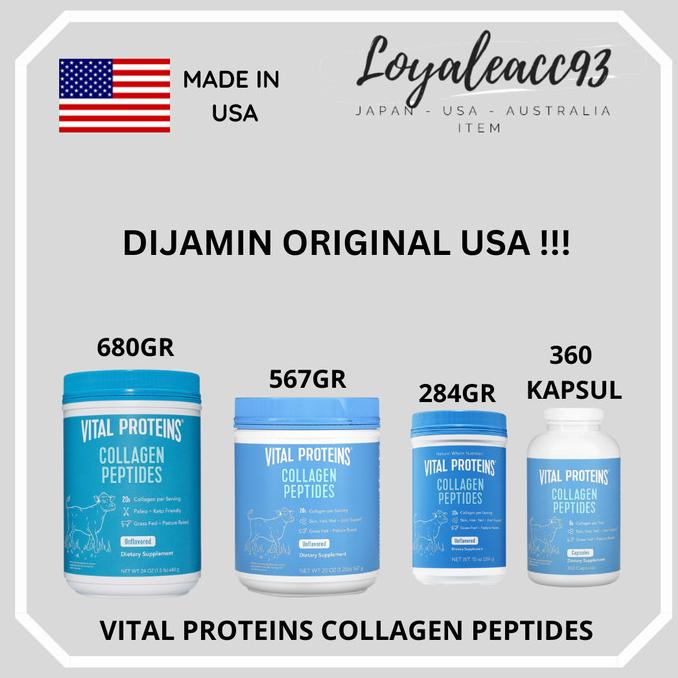 Jual Vital Proteins Collagen Peptides Unflavored 567 Gram 1.25 lbs ...