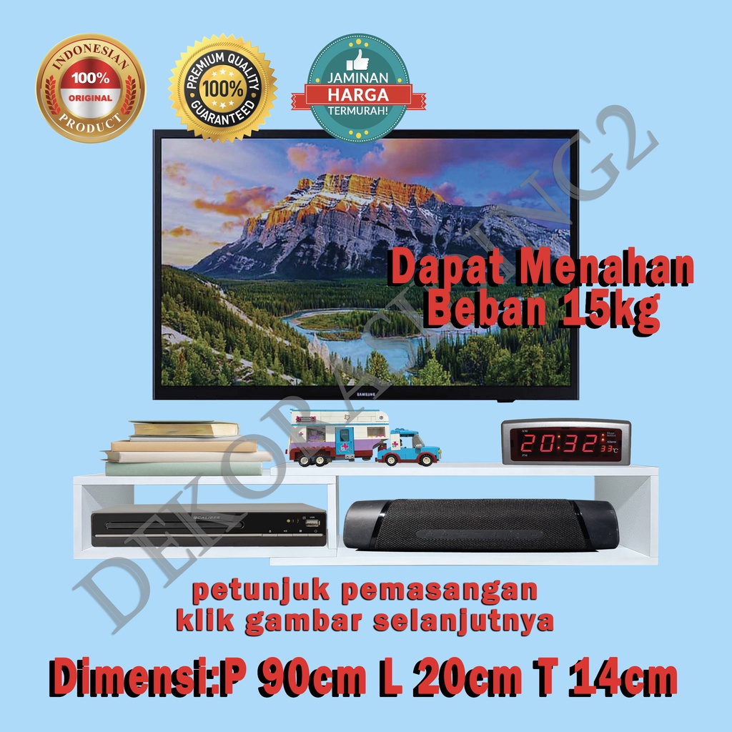 Jual rak ambalan dinding minimalis - AD14 / rak tv gantung / ambalan tv ...