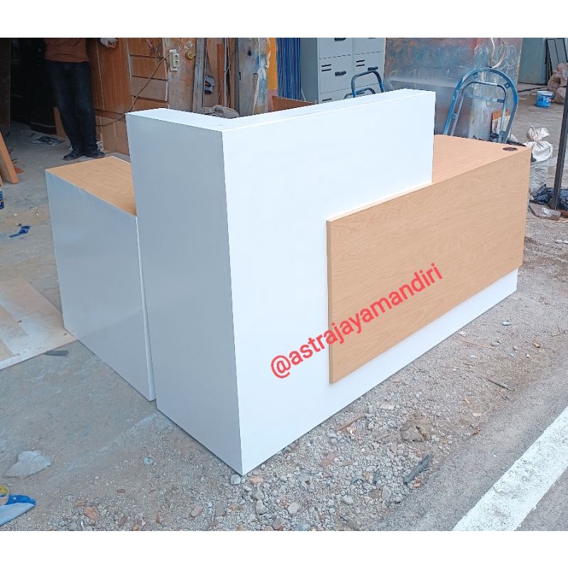 Jual meja resepsionis meja counter meja kasir meja bar furniture custom ...