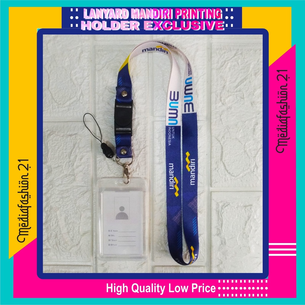 Jual BANK MANDIRI Lanyard Tali Gantungan ID Card Free Gantungan Strap ...