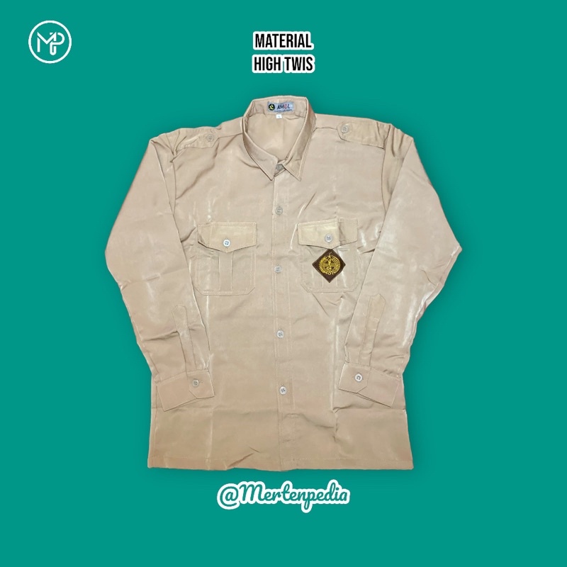 Jual Baju pramuka laki-laki lengan panjang seragam sekolah SD, SMP, SMA kain HIGH TWIS ...