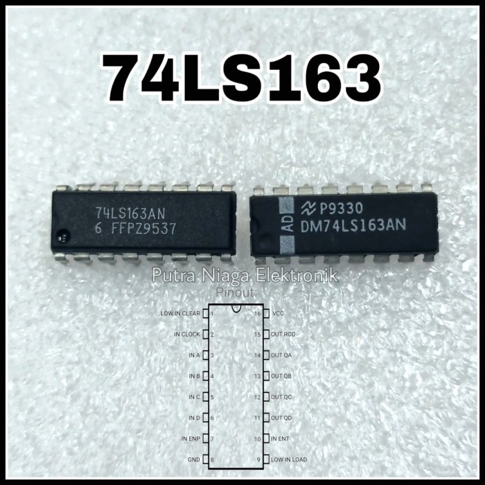 Jual ic TTL 74163 74LS163 Counter DM74LS163AN SN74LS163AN Dip 16p putr4n14 Buru Order | Shopee ...