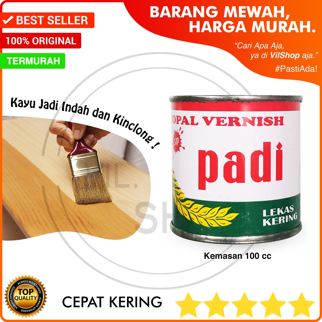 Jual VERNIS PENGKILAP KAYU 100CC BENING / CAT VERNISH POLITUR PELAPIS ...