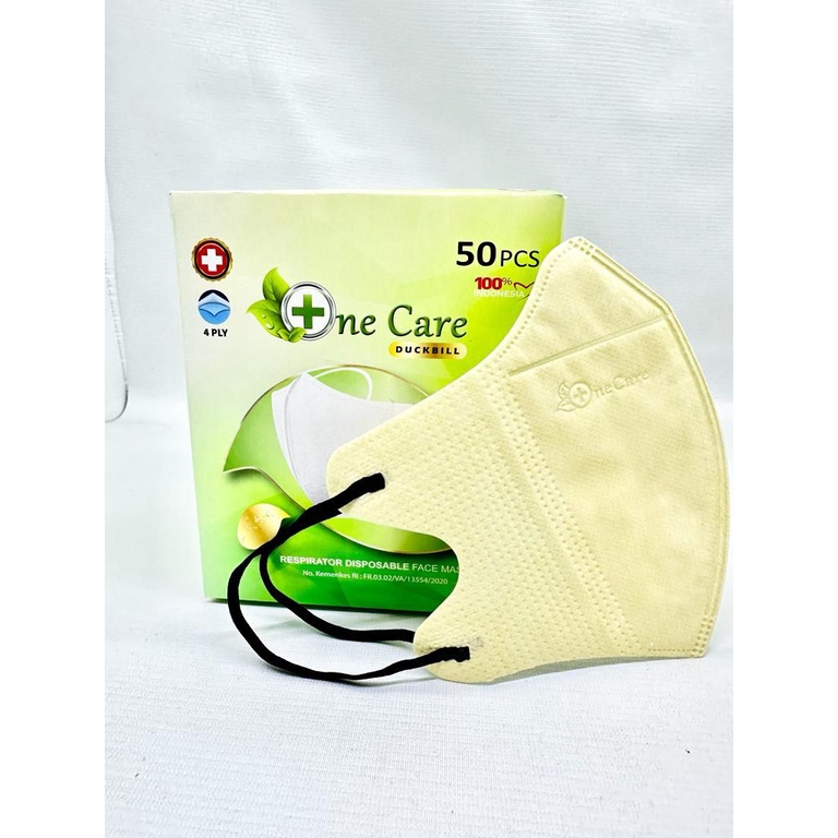 Jual Duckbill OneCare 4ply masker dewasa EMBOS One Care earloop premium 50pcs Produk Lokal ...